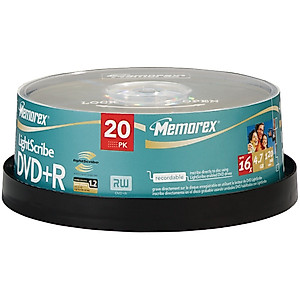 Memorex 16x DVD+R Light Scribe 20 Pack (32024708)
