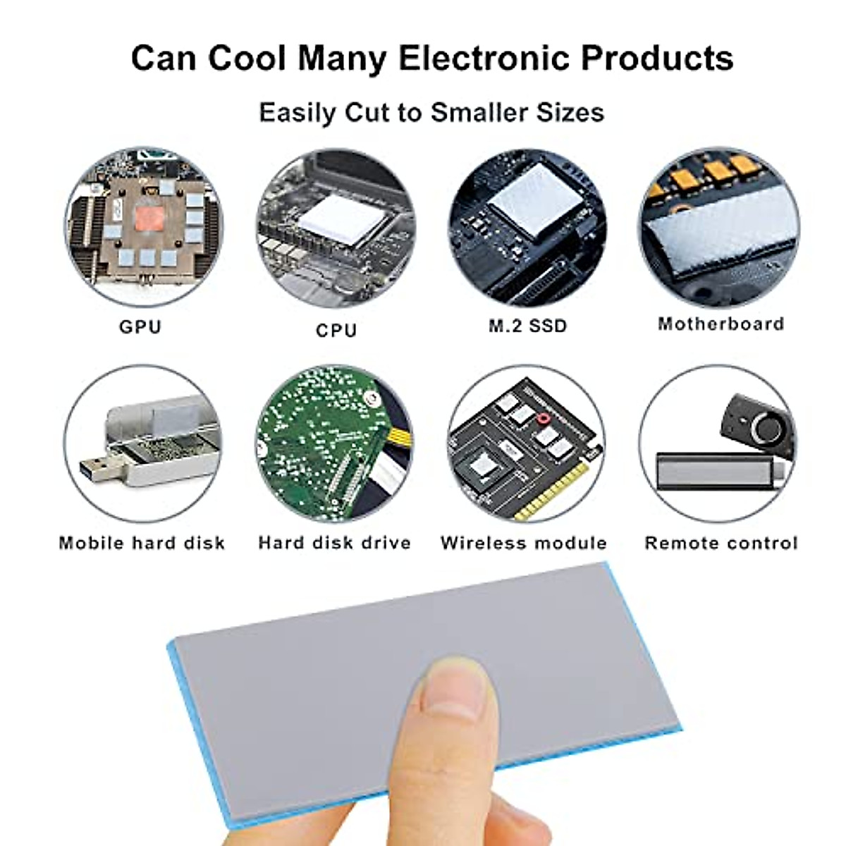 Thermal Pad 12.8 W/mK, 120x120x1.0mm, Non Conductive Heat Resistance,Extreme Odyssey Silicone Thermal Pads for PC Laptop Heatsink/GPU/CPU/LED/SSD/PS4 Cooler (1.0mm)