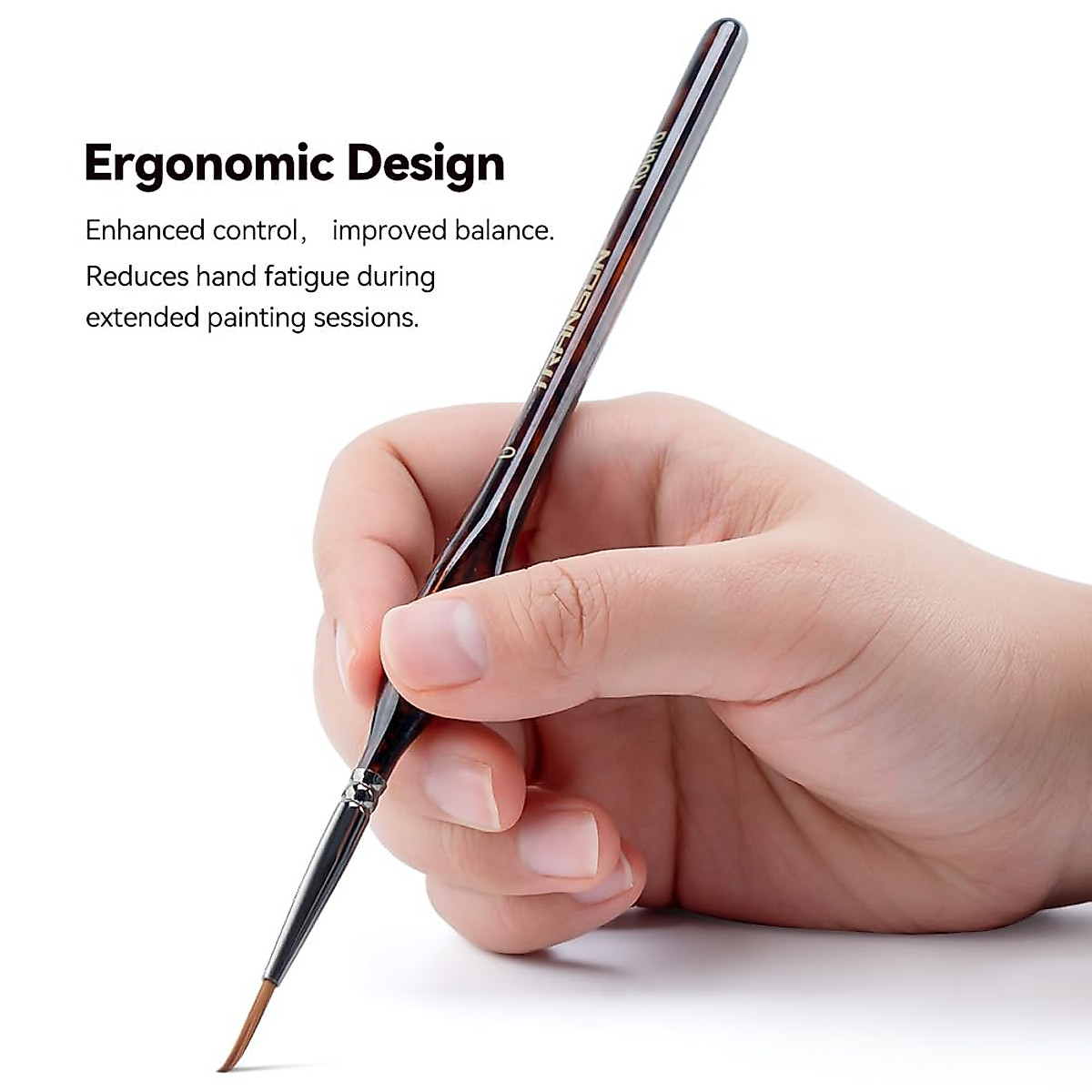 Transon Artist Detail Paint Brushes with Case 15pces for Model Miniature Painting