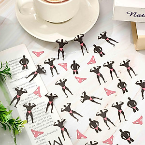 Whaline 300Pcs Bachelorette Party Table Confetti Funny Male Confetti Black Pink Table Centerpiece For Bridal Shower Party Decoration