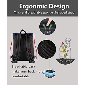 MEL JUN Laptop Backpack for School and Travel , 15.6 Inch Durable Casual Laptop Computer Backpack, Waterproof Resistant College Bookbag Gifts for Men Women -Grey with Blue