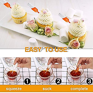 Siumir 100 PCS Pipettes Dropper 4 ML Plastic Food Syringe Dessert Mini Pipettes for Chocolate, Cupcakes, Ice Cream Cups