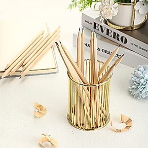 Fumete Natural Wooden Pencils Hexagonal Grip Pencils HB Graphite Pencil Pack Wood Pencils for Classroom Office (100 Pieces)