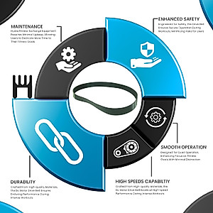 Hydra Fitness Exchange Pulley Drive Belt 46" 6 Ribs High Strength Rubber Flexonic V-Belts Pulley Belt OEM Equipment Crosstrainer Elliptical Machine Replacement Part 142056 Works with Gold's Gym Image