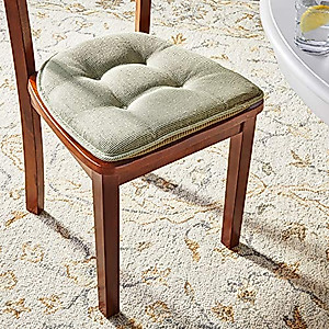 Klear Vu Omega Non-Slip Universal Chair Cushions for Dining Room, Kitchen and Office Use, U-Shaped Skid-Proof Seat Pad, 15x16 Inches, 4 Pack, 17 Celadon