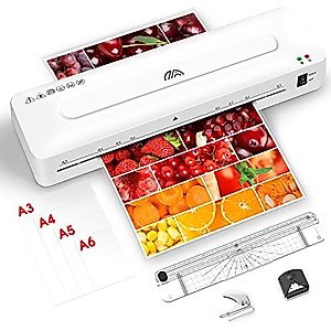Crenova A3 Laminator, 13-Inch HOT and Cold Laminator Machine with Paper Trimmer, Corner Rounder, Hole Puncher, and 20 Thermal Laminating Pouches for Home, Office, and School Use