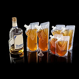 BLASANI Concealable Cruise Ship Rum Sneak Flask Kit Set (4x32oz, 2x16oz, 2x8oz)