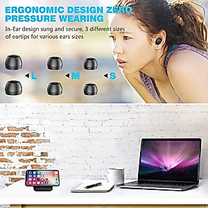 Erligpowht Bluetooth 5.0 Wireless Earbuds with 2000mAh Charging Case Stereo Headphones 90Hours Continuous Playback in Ear Built in Mic Headset Premium Sound with Deep Bass for Sport