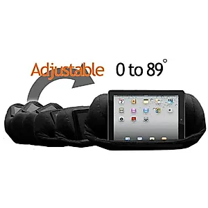LAP PRO - Stand/Tray, Universal Beanbag Lap Stand/ for iPad, Pro, Air, & all Tablets, E-Readers, Books & Magazines - Bed, Couch, Travel - Adjustable Angle; 0 - 89 deg. 1st RUN SOLD OUT IN 2 WEEKS!..