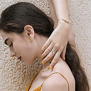 LEXLUNE Animal Ring Dolphin Fidget Ring Spinner Ring for Anxiety Women Men Daughter Real S925 Sterling Silver Band Ring