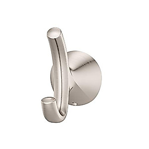 Pfister Willa Towel Hook, Bathroom Towel Hook, Wall-Mounted, Screw-In, Brushed Nickel Finish, BRHWLL0K