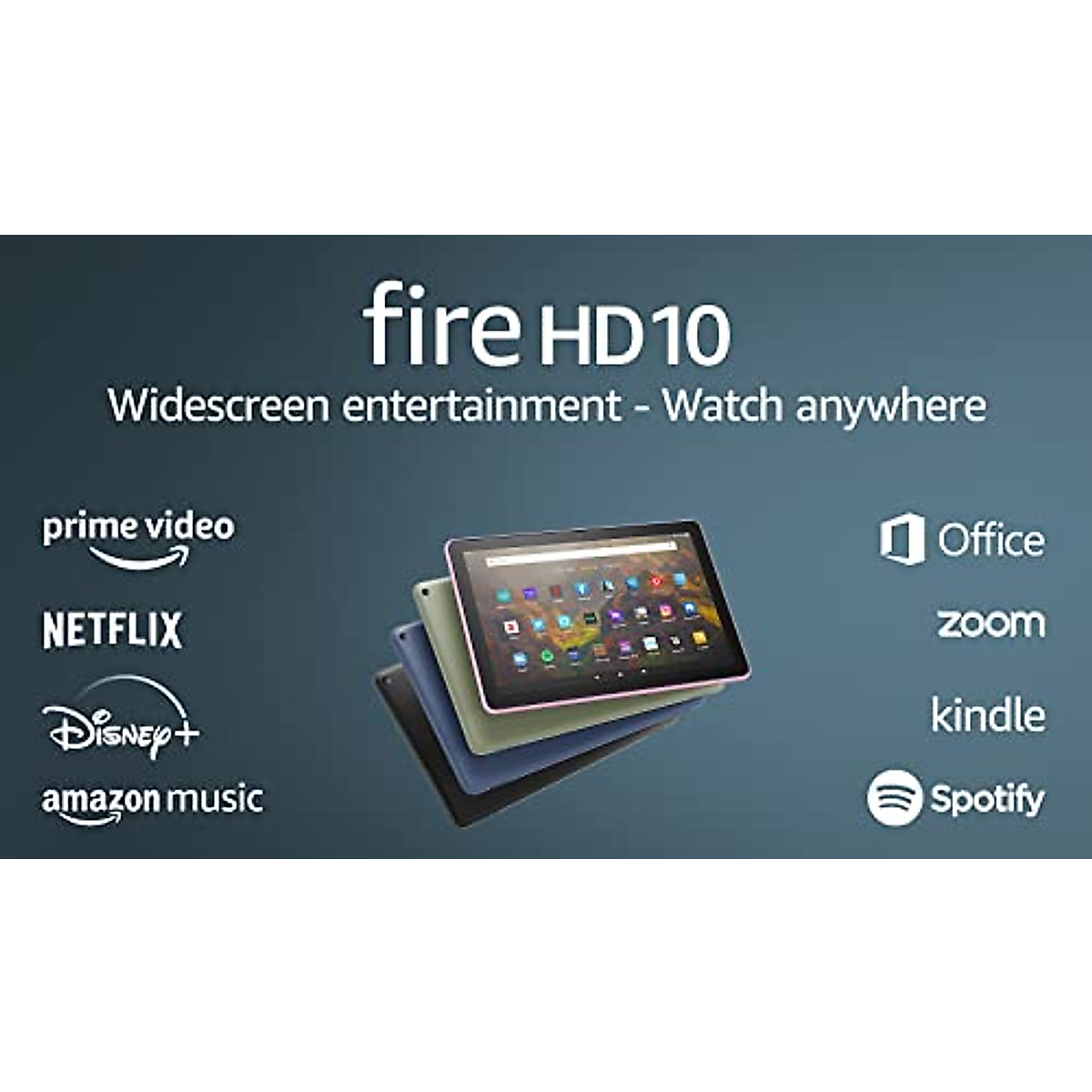 Amazon Fire HD 10 tablet, 10.1", 1080p Full HD, 32 GB, latest model (2021 release), Olive