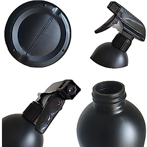 PEPAXON Plastic Spray Bottle for Hair Plant Mister Spray Bottle Cleaning Spray Bottle 500ml Black Pack of 2 17OZ (2)