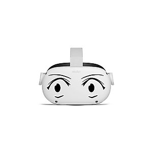 Anime Worried - Oculus Quest 2 - Decals - Black