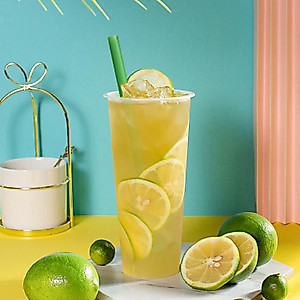 200 Pack Milkshake Plastic Straws, Multi Colors Jumbo Smoothie Straws, Lndividual package, for Bubble Tea and Milkshake.