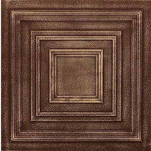 R33 Brown Beige 20x20 Amazing Styrofoam Tin Look Ceiling Tiles Easy to Glue Up On Any Type of Surface
