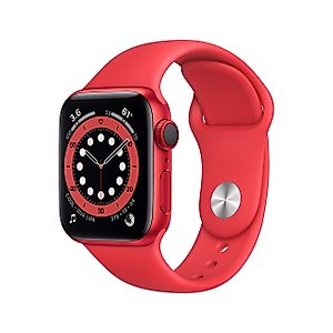 Apple Watch Series 6 (GPS + Cellular, 40mm) - (Product) RED - Aluminum Case with (Product) RED﻿ - Sport Band