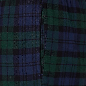 Amazon Essentials Men's Flannel Pajama Pant (Available in Big & Tall), Dark Green Navy Blackwatch Plaid, Medium