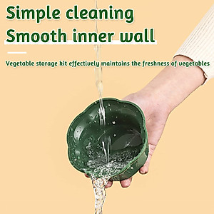 YASYU Fruit and Vegetable Shaped Food Saver Storage Containers for Refrigerator,3pcs Plastic Vegetable Sealed Keeper Fresh Storage Box,Vegetable Crisper- Potato Storage, Broccoli Keeper, Cheese Saver