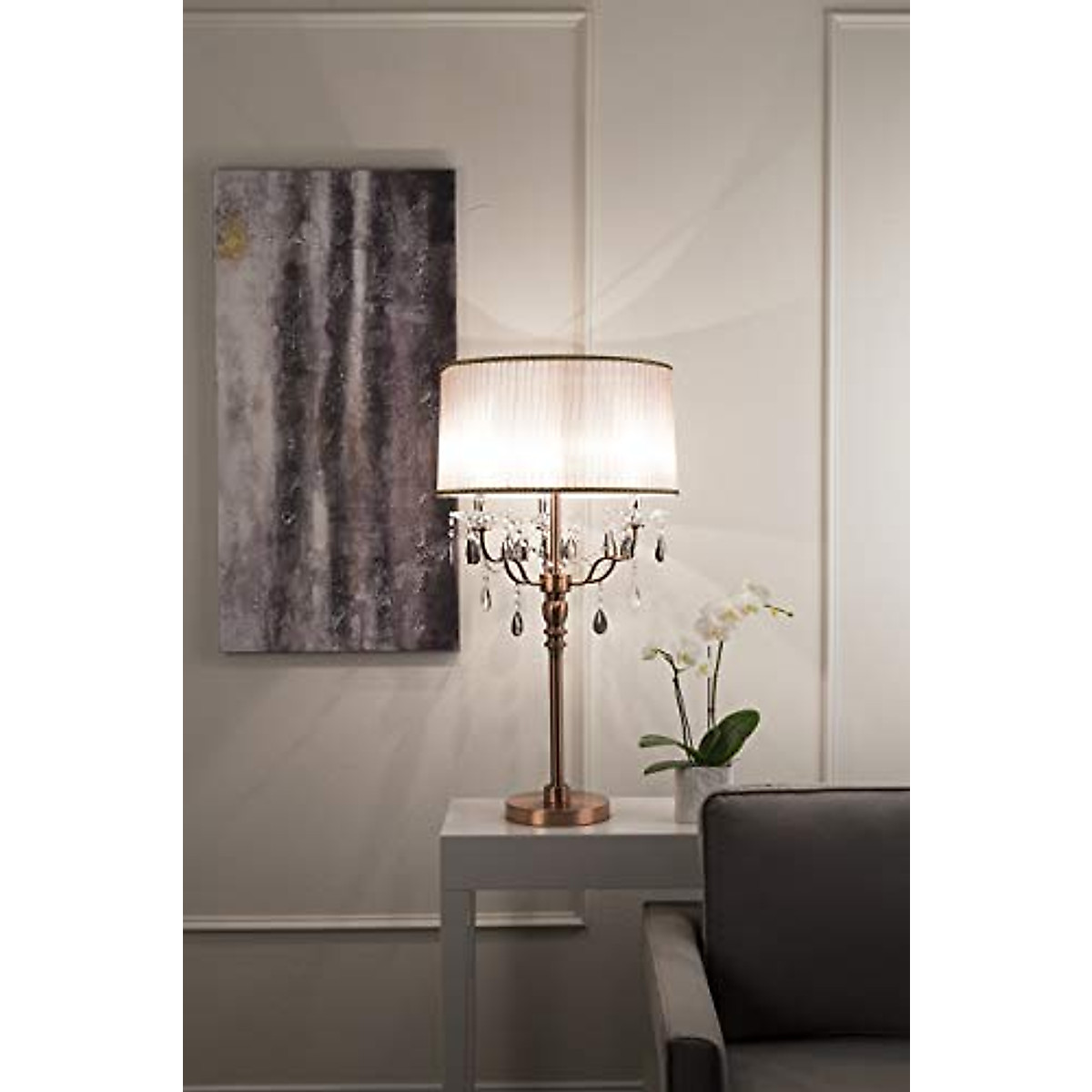 OK-5126t 35-Inch Rosie Crystal Table Lamp