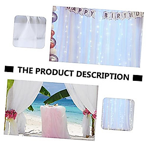 Garneck 2pcs Chiffon Backdrop Curtain White Decor Wedding Dresses for Bride White Wedding Dresses for Bride Arch for Wedding Ceremony Engagement Wedding Sheer Curtains Chiffon Drapery Veil