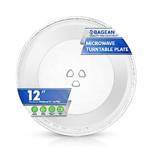 Microwave Plate Replacement for Whirlpool W10337247, W11367904 Microwave Glass Turntable Tray 12 Inch
