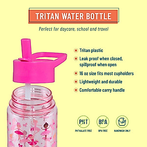 Wildkin 12 Inch Backpack and Lunch Box Bag Bundle with 16 Ounce Reusable Water Bottle (Ballerina)