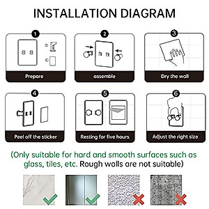oAutoSjy 2pcs Razor Holder for Shower Waterproof Self Adhesive Shaver Holder Adjustable No Punching Razor Hook Hanger Wall Mount Storage Hook Bathroom Kitchen Organizer for Towel Bathrobe Plug, White