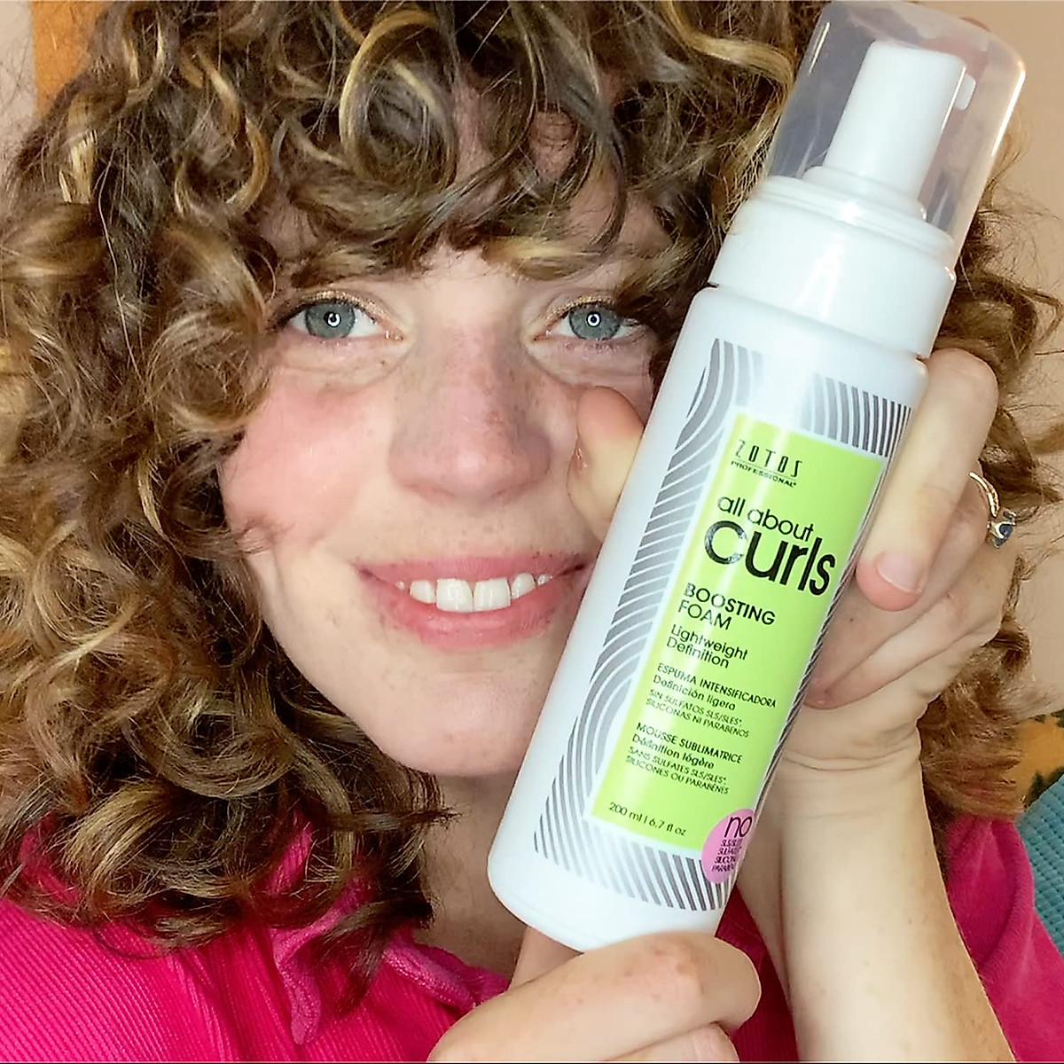 All About Curls Boosting Foam | Lightweight Definition Hold | Curly Hair Products | Volumizing Extra Fullness & Body | All Curly Hair Types | Vegan & Cruelty Free | Sulfate Free | 6.7 Fl Oz