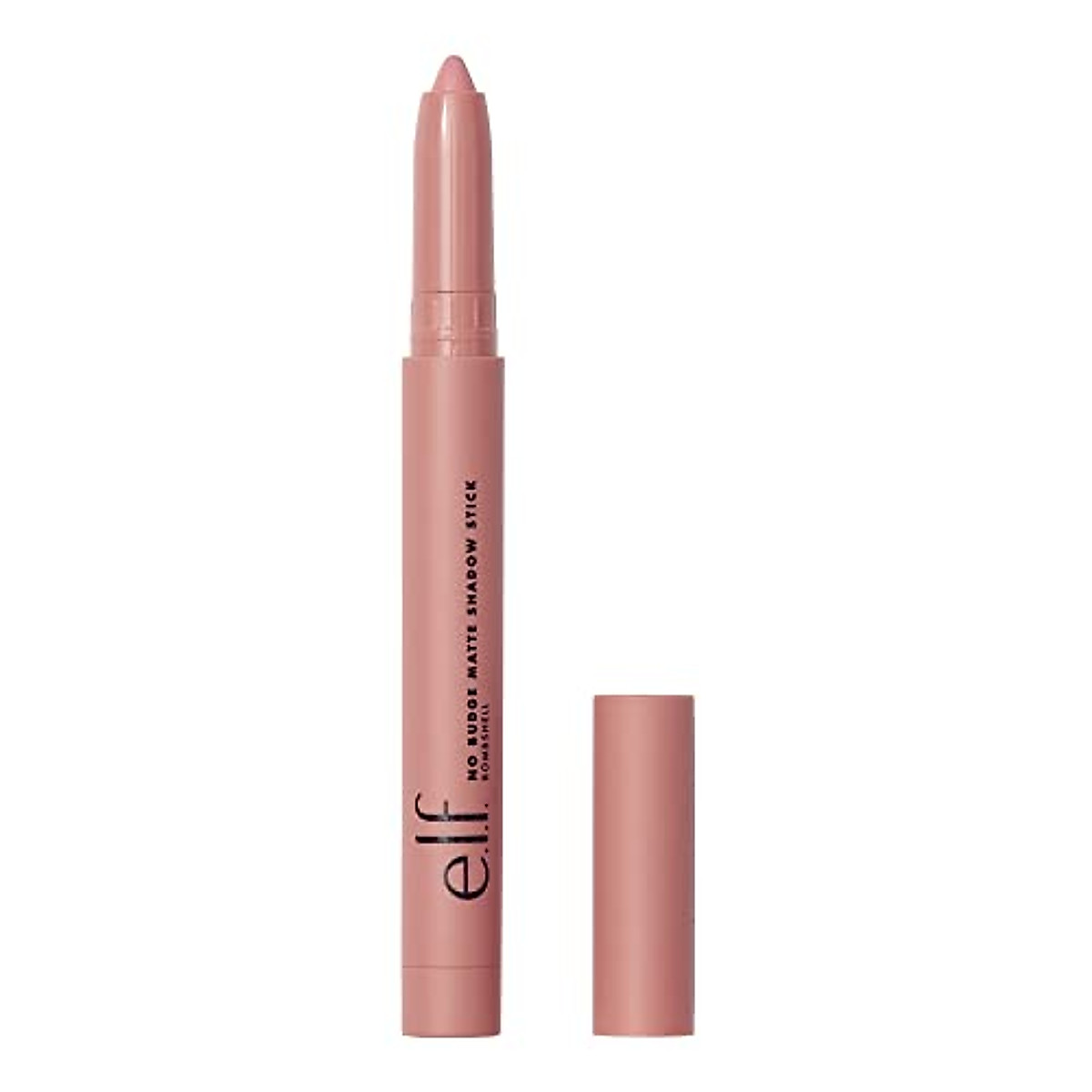 e.l.f. No Budge Matte Shadow Stick, One-Swipe Cream Eyeshadow Stick, Long-Wear & Crease Resistant, Matte Finish, Bombshell