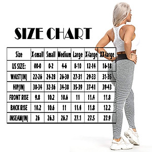 SEASUM Women's High Waist Yoga Pants Scrunched Booty Leggings Workout Running Butt Enhance Textured Tights S