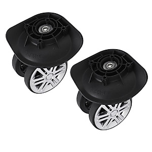 1 Pair Luggage Suitcase Wheels, Trunk Wheels, Luggage Wheel Spare Part Universal Wheel Replacement Luggage Suitcase Wheels for Luggage Suitcase Trolley, Mute Double Row Wheels