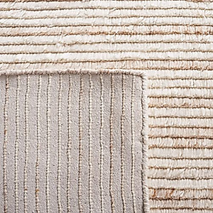 Safavieh Casablanca Collection 3' x 5' Beige/Ivory CSB793B Handmade Stripe Wool 0.8-inch Thick Area Rug
