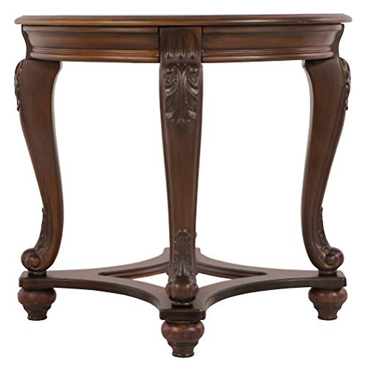 Signature Design by Ashley T499-6 Round End Table, 0, Dark Brown