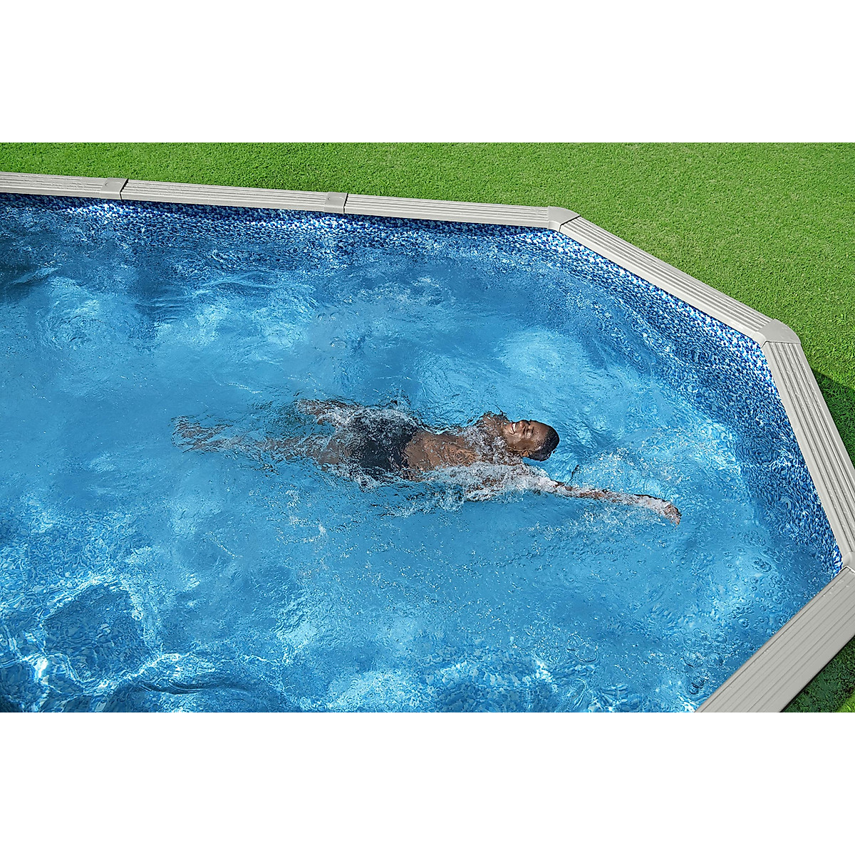 Bestway Hydrium Galvanized Steel Wall Above Ground Pool Set 20' x 12' x 48" | Semi-Permanent, Year-Round Oval Swimming Pool | Includes Sand Filter, Skimmer, Ladder, Ground Cloth, Cover
