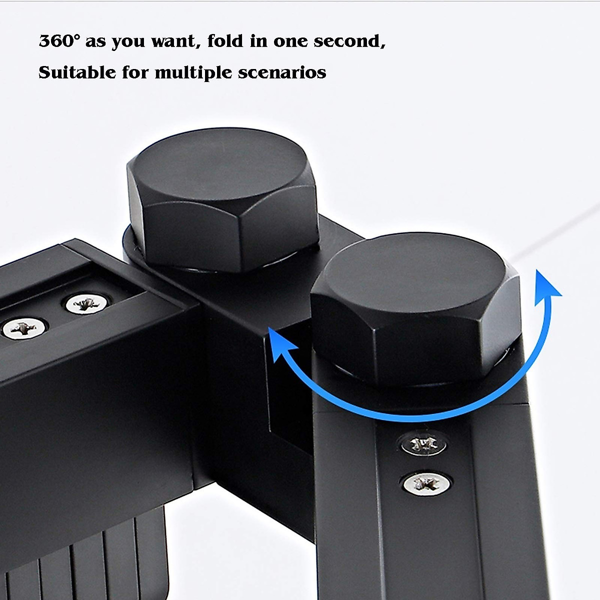 ZXFF Wall-Mounted Clothes Drying Rack, Suitable for Indoor and Outdoor Telescopic Clothes Poles, Can Be Rotated 180° Left and Right to Save Space (Color : B)