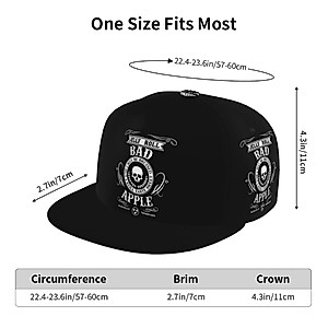 YEACITY Jelly Music Roll Unisex Hip Hop Flat Bill Brim Baseball Cap Adjustable Trucker Hats for Men Women Teens Black