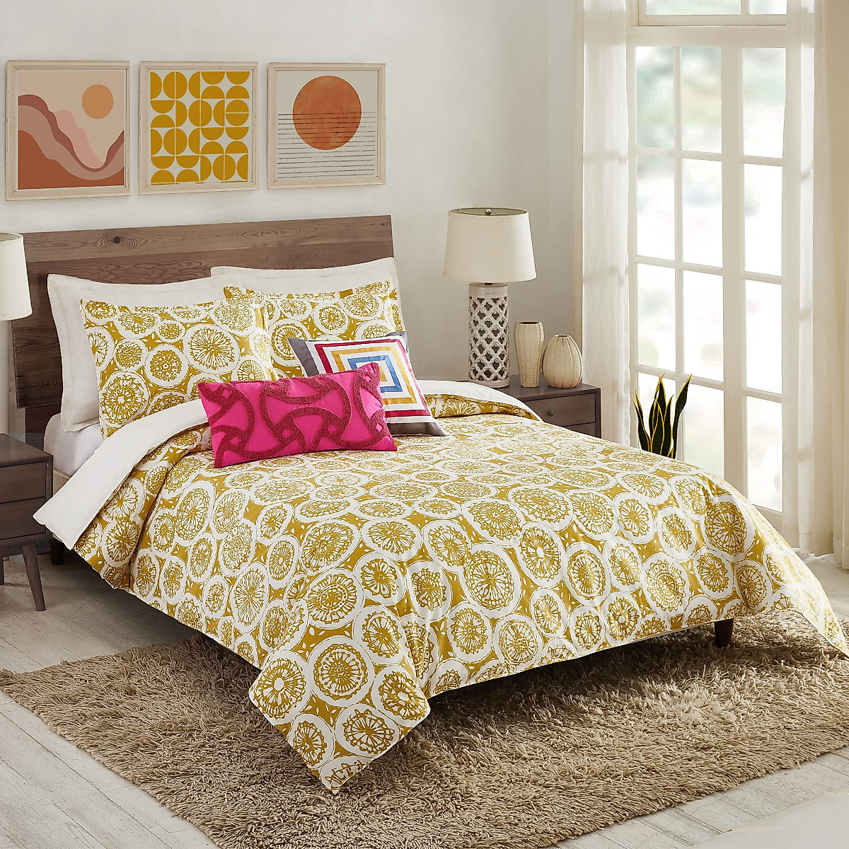 Trina Turk Star Dot 3-Piece 100% Cotton Duvet Set - Full/Queen