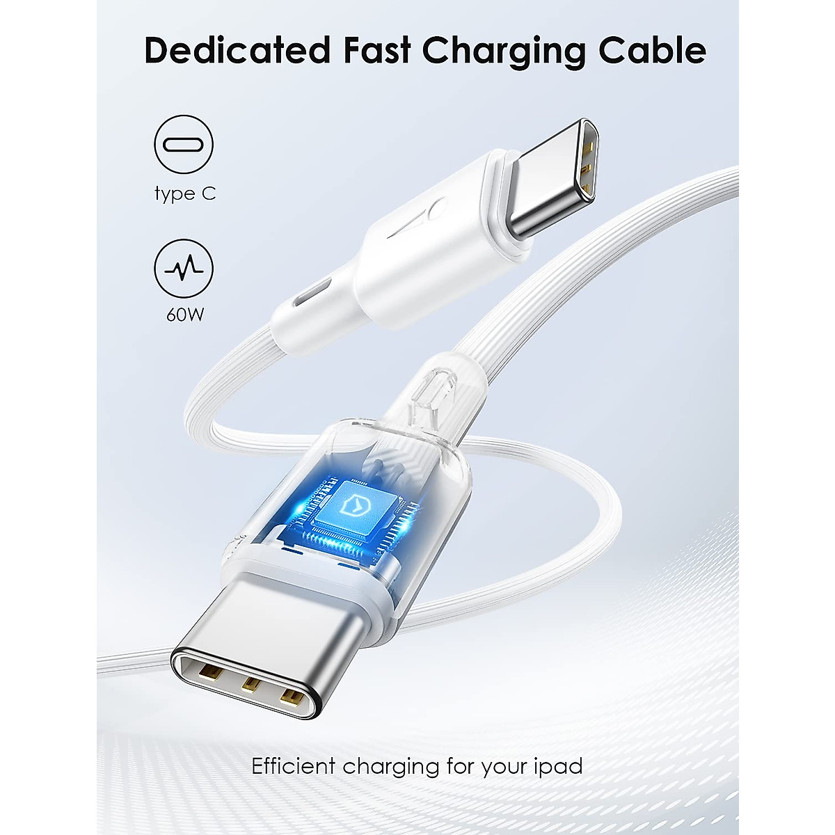 oraimo 20W USB C Charger Block with USB C to C Fast Charging Cable for iPad Pro 12.9, iPad Air 4/ Air 3/ Pro 12.9/ Pro 11, Google Pixel