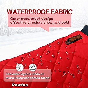 Cold Weather Dog Coats, Waterproof Dog Winter Coat Thick Padded Cozy Vest Reflective Warm Dog Vest Dog Snow Jacket with Leash Attachment Pet Winter Clothes for Small Medium Large Dogs, Red, Blue