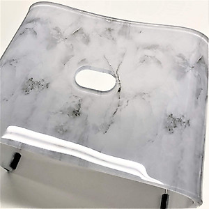 Senko 63676 Marble Stone Bath Chair, Bath Chair, Height Approx. 9.8 inches (25 cm), Gray