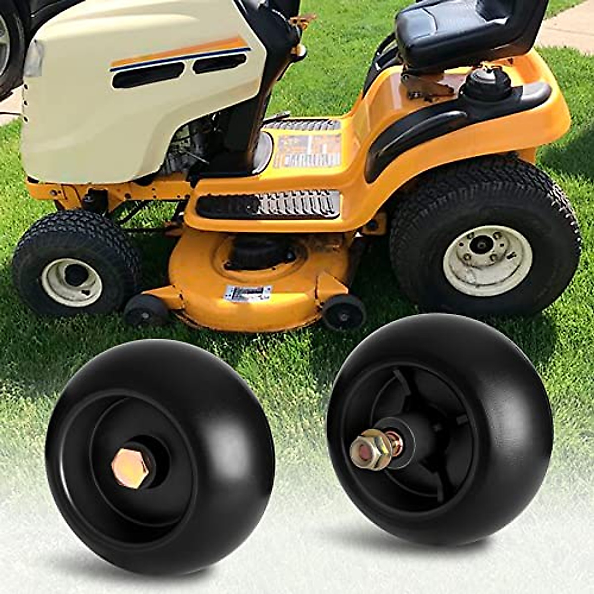 UP2WIN Mower Deck Wheels Compatible with Craftsman Husq Cub JD Lawn Mower Tractor, 753-04856A Deck Rollers Gauge Wheel Work with 54" 48" Deck