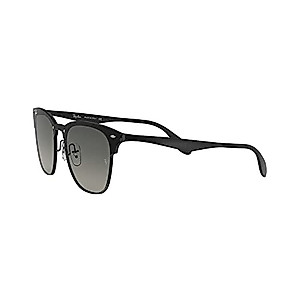 Ray-Ban RB3576N Blaze Clubmaster Square Sunglasses, Demi Gloss Black/Grey Gradient Dark Grey, 47 mm