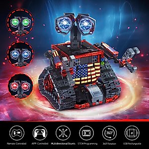 Sillbird Technic 4in1 Remote APP Controlled Robot Building Kit, Educational STEM Toys Coding Robotic Set Science Programmable Stunt Racer Creative Gifts for Boys Girls Ages 6+, New 2024 (560 Pieces)