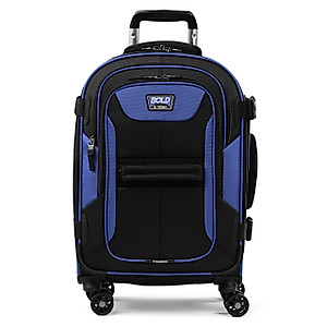 Travelpro Bold Softside Expandable Carry on Spinner Luggage, Carry on 21-Inch, Blue/Black