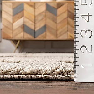 nuLOOM Marissa Trellis 5x8 Area Rug for Living Room Bedroom Dining Room Kitchen, Beige/Ivory