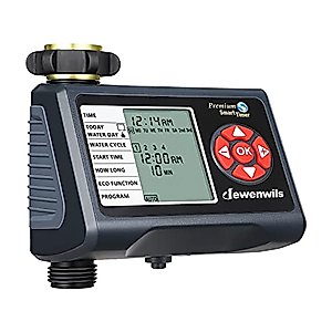DEWENWILS Sprinkler Timer, Water Timer for Garden Hose, Programmable Hose Timer Automatic Faucet Watering Irrigation Timer for Yard Lawn, Manual Rain Delay Mode, Low Battery Warning