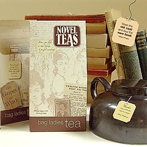 Novel Teas Book Lover's Tea contains 25 teabags individually tagged with literary quotes from the world over, made with the finest English Breakfast tea, for the book lover
