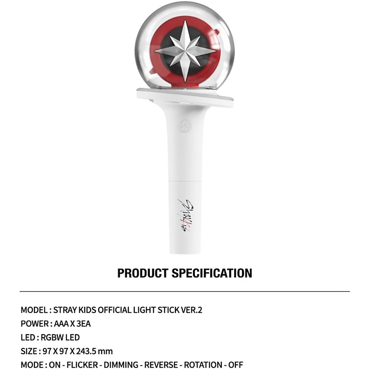 Niaycouky Stray Kids Lightstick,Cheering Lights for Concert Light Sticks/K-Pop Kids Lightstick with Merch Merchandise Bracelets and Photocards 55PCS (VER 2)