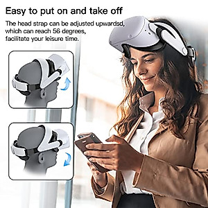 SiWiQU 5 in 1 Head Strap Set for Quest 2 Accessories, Elite Strap for Enhanced Support with Halo Controller Protector, Face Pad Cushion and VR Shell Protective Cover